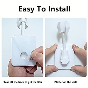 baixikly 2 Pcs Handheld Shower Head Holder Wall Mount 360 Degree Adjustable Removable Adhesive Shower Wall Mount Holder Shower Wand Holder Drill Free