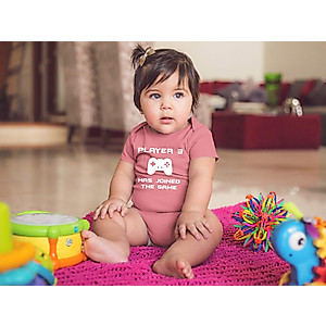Unordinary Toddler player 3 has entered the game joined newborn baby outfits cute funny bodysuit (Mauve, 0-3 Months)