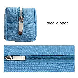 Enyuwlcm Canvas Stationery Cute Pencil Case for Teen Girls Simple Pencil Pouch for School Cosmetic Bag for Purse Yellow