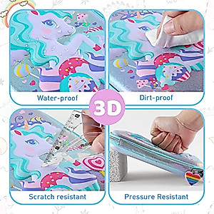 SOOCUTE Cute Pencil Case For Girls Large Capacity Kawaii School Supplies Organizer- Cupcake Unicorn Gifts Hardtop Pen Box Pouch For Kids Toddlers