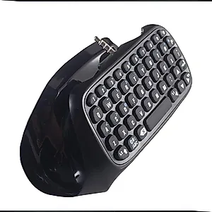 JIMAT Wireless Keypad Compatible for PS4 Keyboard PlayStation Slim Pro Controller ChatPad Input Text Search Chat | Built-in Speaker 3.5mm Jack