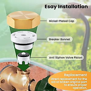 Ceoighe Anti Siphon Valve Repair Kit, Outdoor Frost Free Faucet, Vacuum Breaker Repair Kit Compatible with Legend Valve LEG-108-903 T550 T550A, Frost Free Faucet Repair Kit for Outside Faucet Repair