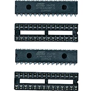 risingsaplings 2pcs ATMEGA328P-PU with UNO R3 bootloader and IC Socket