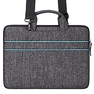 DOMISO 14 inch Laptop Sleeve Shoulder Bag Water-Resistant Protective Messenger Bag Business Briefcase Handbag for 14" Notebook/Lenovo ThinkPad E480 Yoga 920/13.5" Microsoft Surface Book, Blue