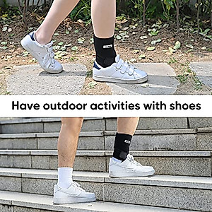 NEOFECT Drop Foot Brace Black Right AFO Ankle Brace for Walking, Stroke Recovery Equipment, Soft Night Splint for Foot Drop