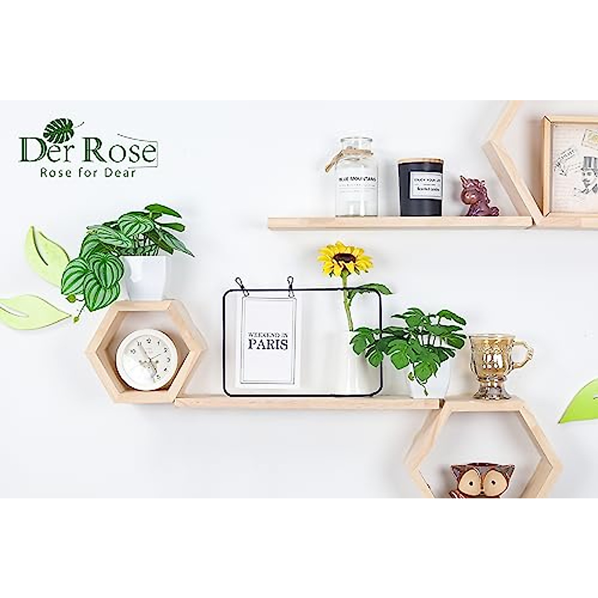 Der Rose 2 Packs Fake Plants Small Artificial Plants for Home Bathroom Office Desk Accessories Living Room Decor Indoor