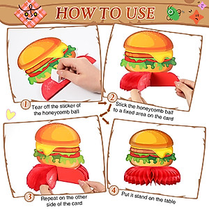 Cholemy 11 Pieces BBQ Party Decorations BBQ Baby Shower Centerpieces Summer Picnic Baby Q Birthday Party Decorations for Birthdays Carnival Summer Barbecue Baby Shower Holidays Party Supplies