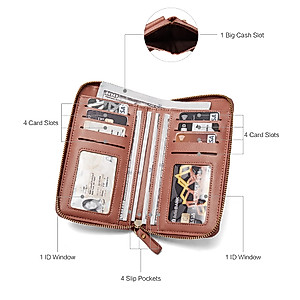 BROMEN Small Crossbody Bags For Women Leather Cellphone Purse Designer Zipper Wallets Fashion Shoulder Bag Pink