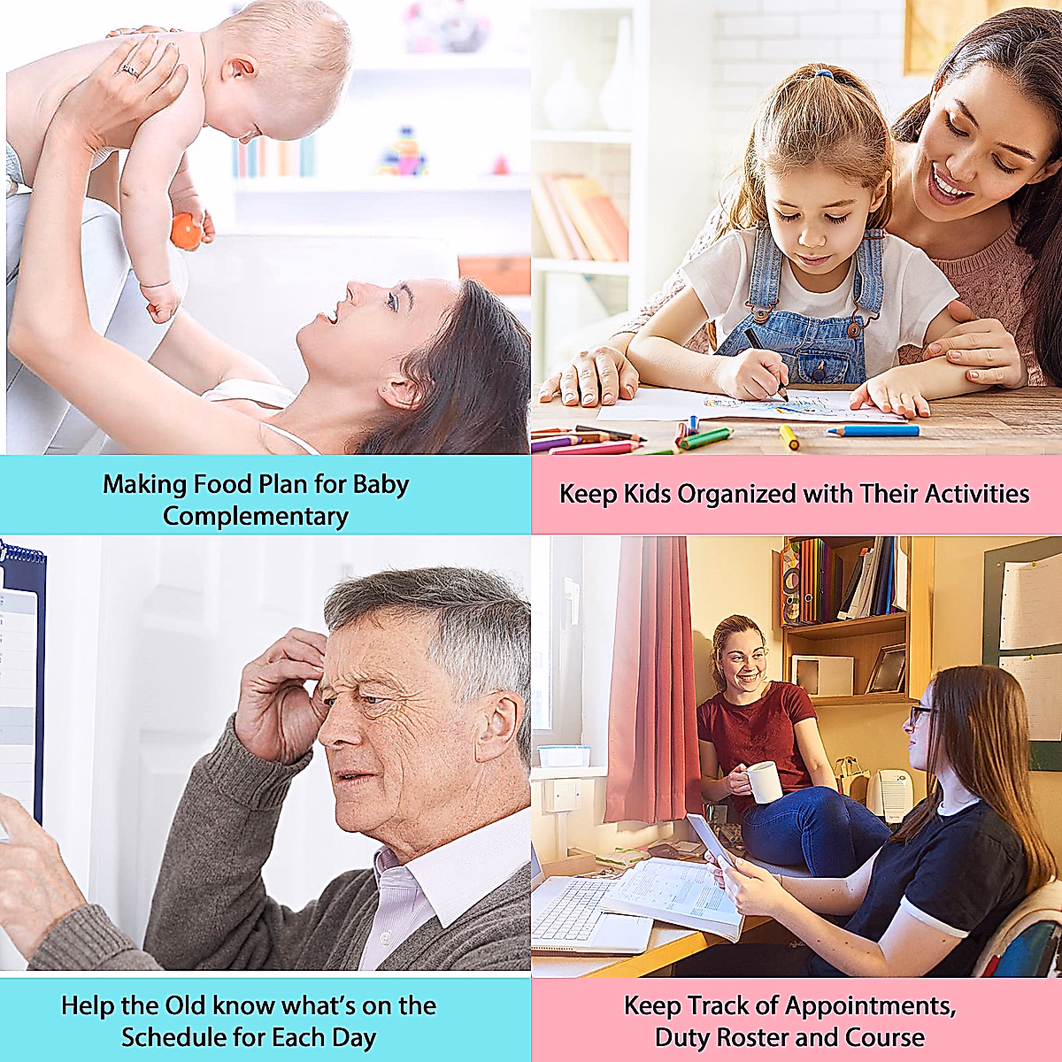 POPRUN Magnetic Weekly Dry Erase Board Calendar for Fridge, 16.9"x11"Schedule Board, Weekly Planner Whiteboard Calendar with Hourly Time Slots To Do List Perfect as Planner Board for School and Family