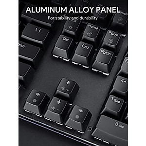 BLOOTH Mechanical Gaming Keyboard RGB Backlit 104 Keys, Red Switches Customizable Key with 12 LED RGB Color Modes, 7 Levels Brightness and Speed Adjustment, USB Wired for PC Gamers