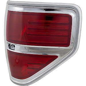 Evan Fischer Tail Light Compatible with 2009-2014 Ford F-150 Passenger Side Halogen CAPA Styleside