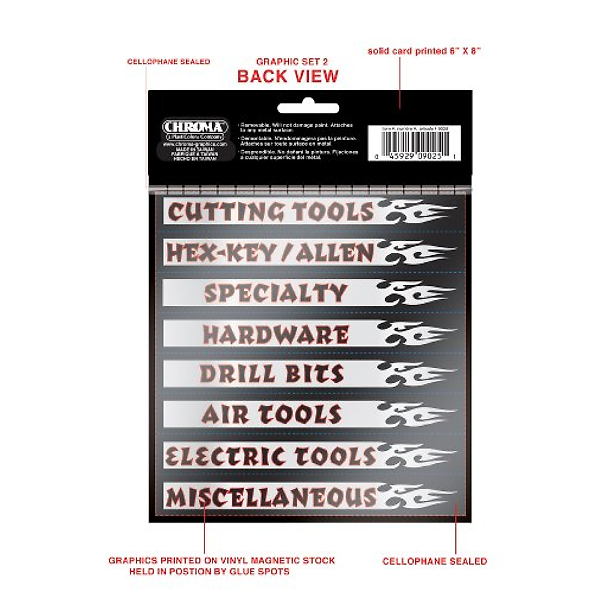 Chroma 9025 Toolbox Magnet, Silver