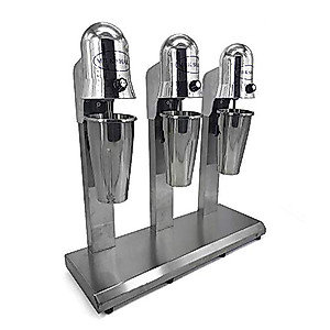 3 Head Drink Mixer, Commercial Electric Milk Shake Machine Blenders Tea Drink Mix Milkshake Mixer, Ice Crushing Frozen Fruits Blender 180W+180W+180W