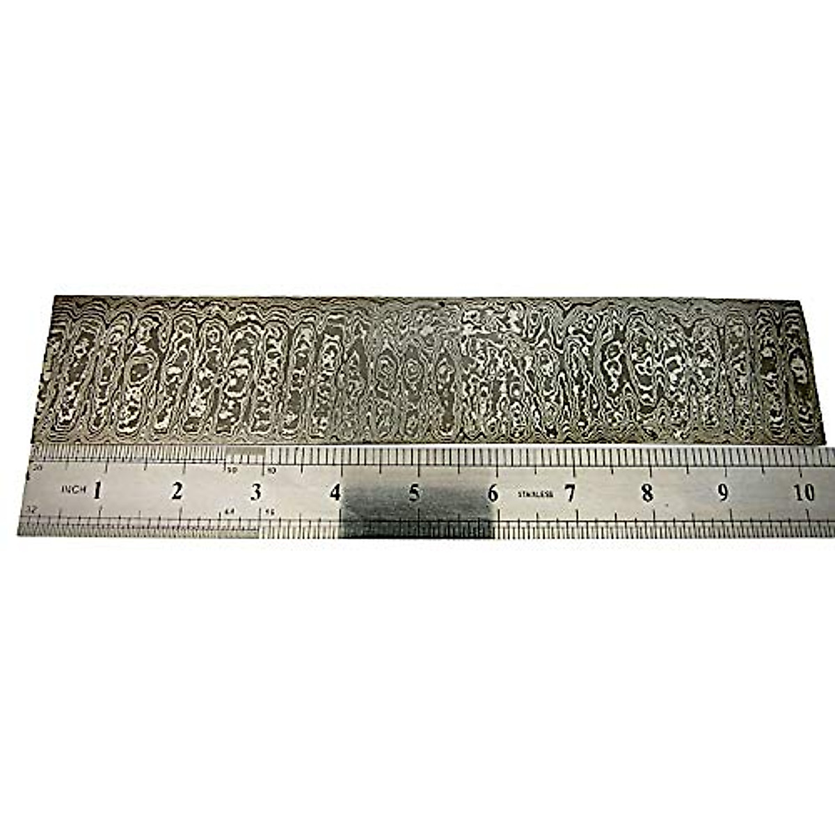 Poshland PLB-2091, CUSTOM HANDMADE DAMASCUS STEEL BILLET/BLANK BLADE MAKING BAR (Ladder Pattern)