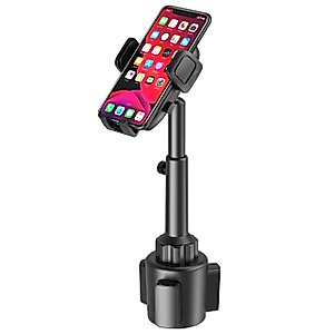 Outsolidep Cup Holder Phone Mount for Car, Universal Cupholder Cradle Cup Phone Holder for Car Truck with Adjustable Height, Expandable Base and 360° Rotation, Compatible with iPhones, Andriod Phones