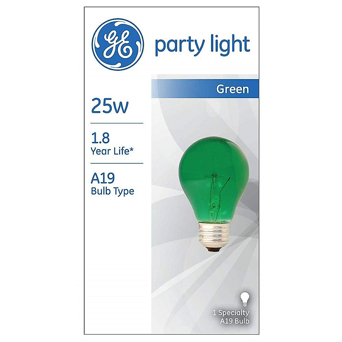 GE Lighting 25-Watt GREEN Party Light A19 Bulb Type (3-Pack)
