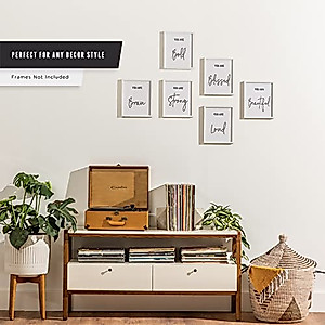 Let It Shine Bedroom –Playroom – Wall Decor for Girls , Women – Inspirational Quotes Wall Art (Set of 6 Unframed 8x10 Inch Prints)