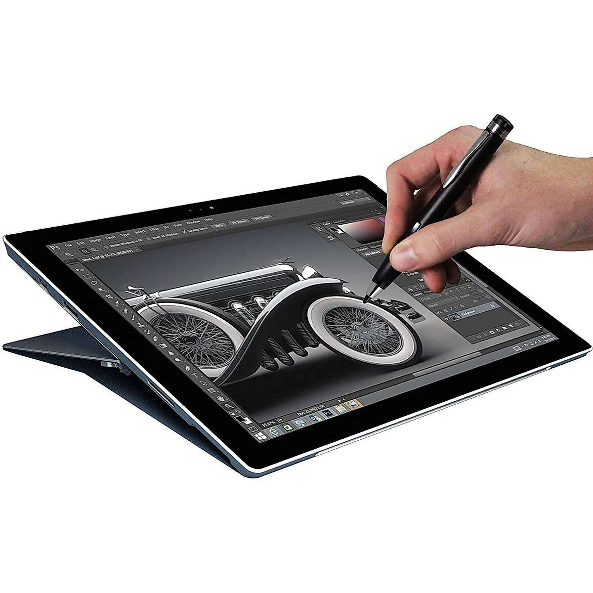 Broonel Silver Fine Point Digital Active Stylus Pen - Compatible with Lenovo ThinkPad X1 Yoga Gen 8 14" Laptop