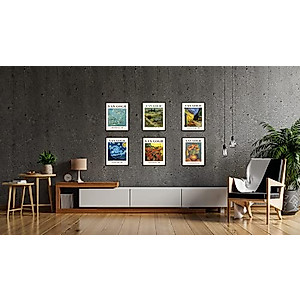 Sylvana Workshop - Van Gogh Posters and Prints Wall Art, UNFRAMED(Set of 6 Wall Decor), Fine Art Posters Prints, The Starry Night, Art Prints, Famous Posters, Famous Prints, Van Gogh Decorations… (8"x10")