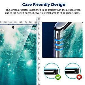 Arshek [2+2 Pack] Galaxy S21 Ultra Screen Protector, 9H Tempered Glass, Ultrasonic Fingerprint Support, 3D Curved,HD Clear Scratch Resistant for Samsung Galaxy S21 Ultra 5G Glass Screen Protector