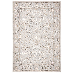 SAFAVIEH Isabella Collection Area Rug - 8' x 10', Cream & Beige, Oriental Design, Non-Shedding & Easy Care, Ideal for High Traffic Areas in Living Room, Bedroom (ISA912A)