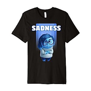 Disney Pixar Inside Out Sadness Portrait Premium T-Shirt