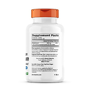 Doctor's Best High Absorption Magnesium Glycinate Lysinate, 100% Chelated, Non-GMO, Vegan, Gluten & Soy Free, 100 mg, 240 Count