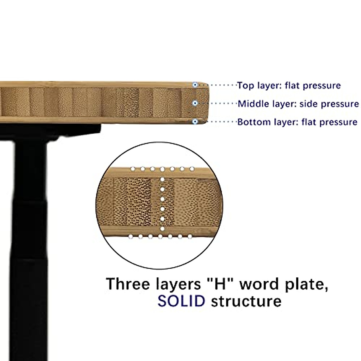 VWINDESK 72 x 30 x 1 Inch 100% Solid Bamboo Desk Table Top Only,for Standing Desk Home Office Desk with 60mm Grommets(Right Angle)
