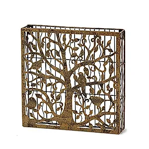 Picnic Plus Tree of Life Design Cork Caddy Laser Cut Metal Displays and Stores 120 Wine Corks Cork Corral, Cork Holder for Kitchen, Bar