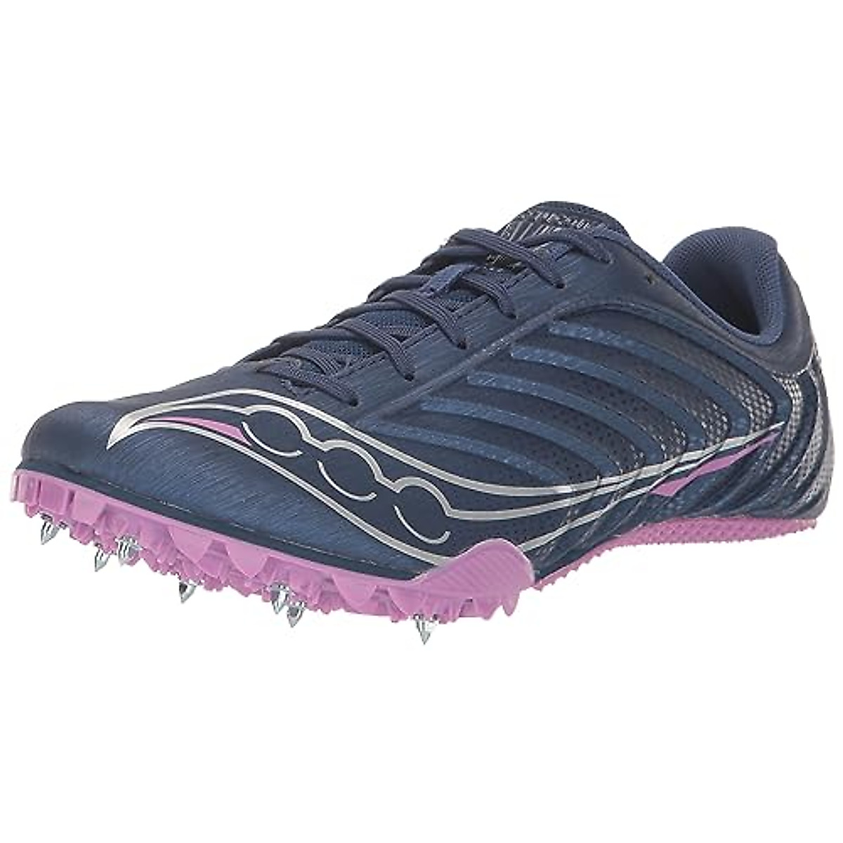 Saucony Women's Spitfire 5 Sneaker, Indigo/Grape, 7