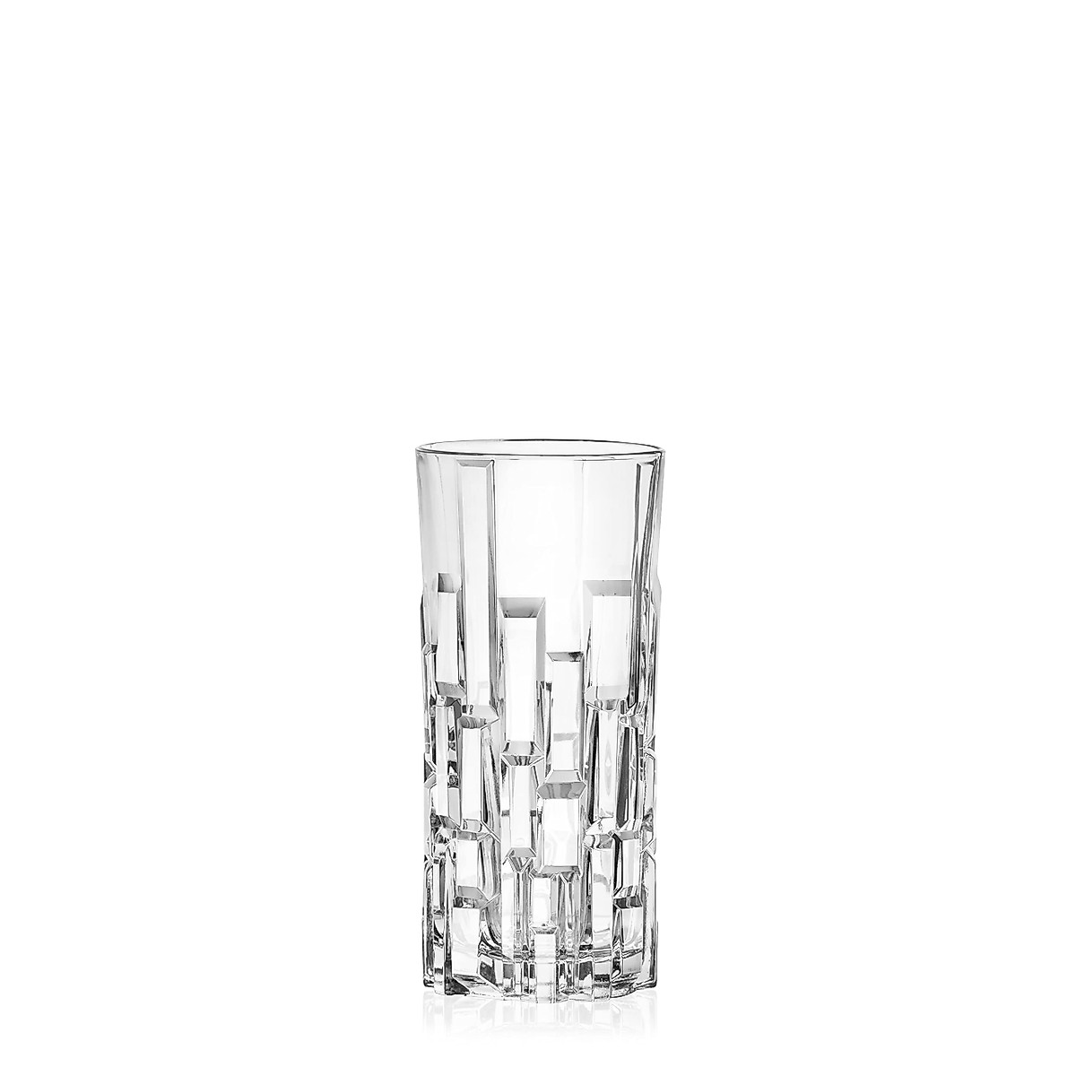 Barski Highball - Glass Tumbler - Set of 6 - Hiball Glasses - Crystal Glass - Beautiful Design - Drinking Tumblers - for Water, Juice, Wine, Beer and Cocktails - 11.6 oz Made in Europe