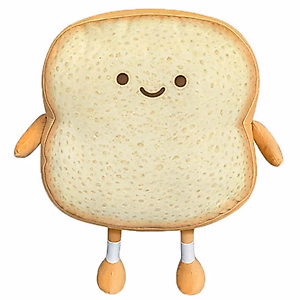 NatureMan Toast Bread Pillow,Funny Bread Shape Plush Toy Pillow, Small Cute Stuffed Plush Toast Sofa Pillow,Children's Adult Home Bedroom Decoration (Golden)
