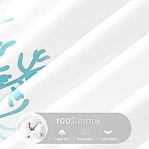 Style Quarters Queen Duvet Cover, 100% Cotton Percale Bird Style Duvet Cover 3 Pieces Duvet Cover Queen, White Duvet Cover Queen with 1 Duvet Cover and 2 Pillow Shams(Queen)
