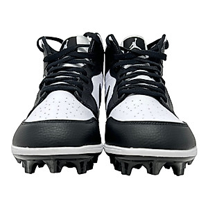 Nike Men's Jordan 1 Mid Td Soccer Cleats, White Black Black, 12