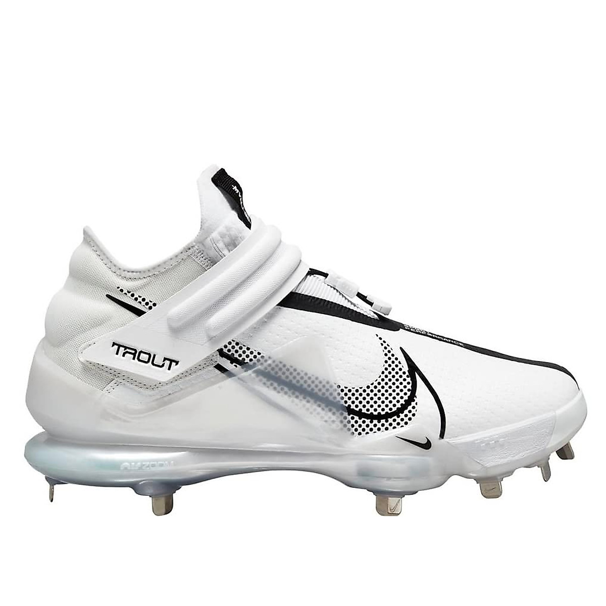 Nike Force Zoom Trout 7 Metal Cleats White | Silver Size 9.5