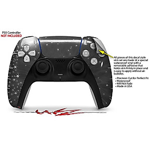 WraptorSkinz Skin Wrap compatible with Sony PS5 DualSense Controller Stardust Black (CONTROLLER NOT INCLUDED)