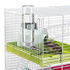 Ferplast Laura Small Hamster Cage | Fun & Interactive Cage Measures 18.11L x 11.61W x 14.8H & Includes All Accessories