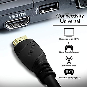 50 Ft HDMI Cable, GearIT Pro Series HDMI Cable 50 Feet High Speed Ethernet 4K Resolution 3D Video and ARC Audio Return Channel HDMI Cable, Black