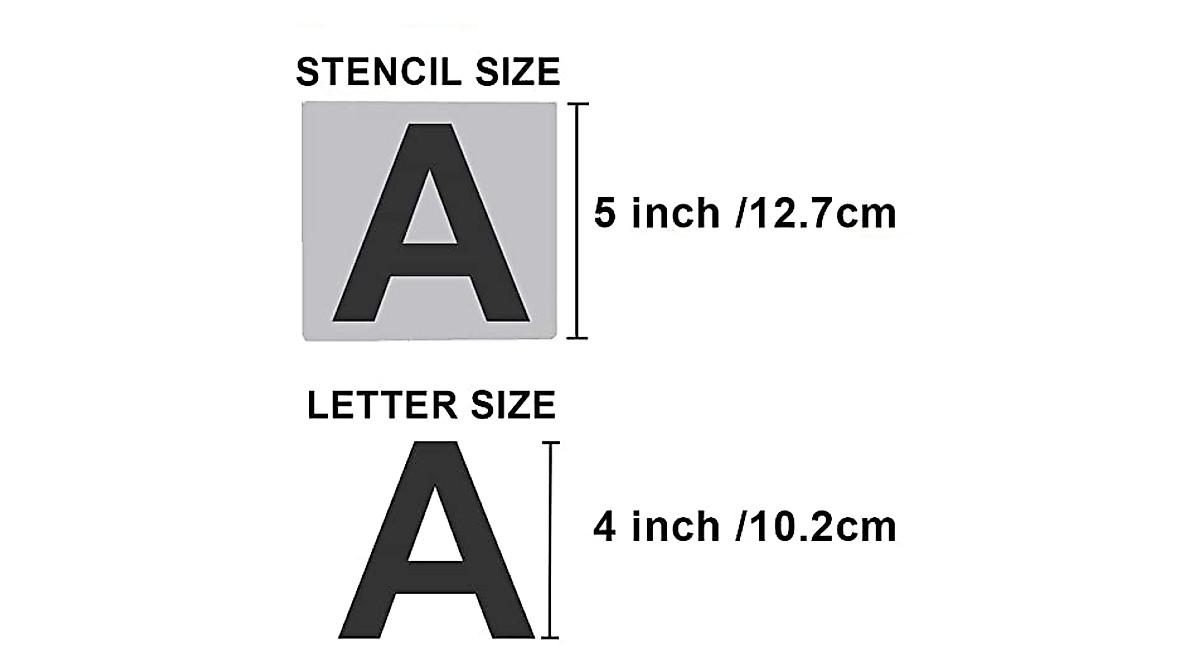 40 Pcs 4 Inch Letter & Number Stencils for Crafts