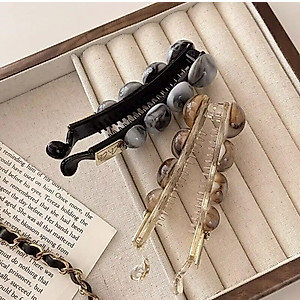 mdgfge Large Banana Clips Hair Round Ball Banana Hairpin Nonslip Strong Hold Ponytail Holder Hair Accessories for Women Girls Medium Thick Thin Hair (3 Pcs)