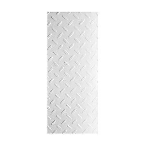 Resilia Premium Under The Sink Mat- Large Universal Size, Cut to Fit Cabinets, Shelf & Drawer Liners, Thick Plastic Diamond Plate Surface, 24 x 48 inches, Pure White