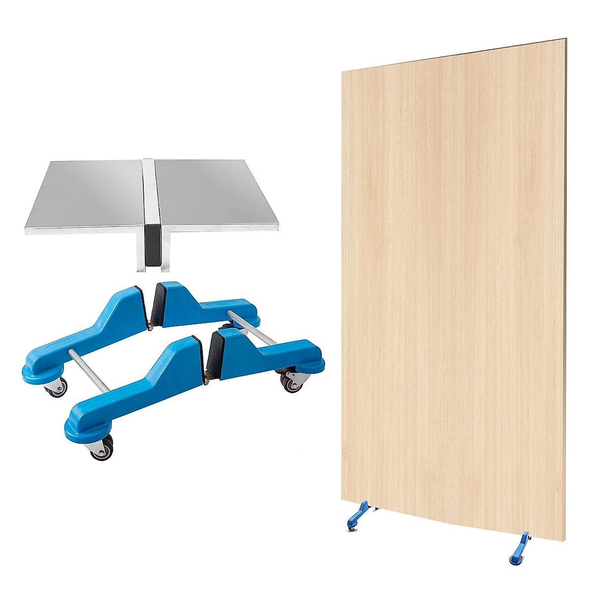 BESTOOL Panel Dolly, Door Dolly with Wheels, Adjustable Clamp Panel Cart Variable Transport and Stand Support 230 lb Capacity, (T-Table Version)