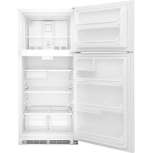 Frigidaire FFTR2021TW 30 Inch Freestanding Top Freezer Refrigerator with 20.4 cu. ft. Total Capacity, 2 Glass Shelves, 5.1 cu. ft. Freezer Capacity, Right Hinge with Reversible Doors,Hinge in White