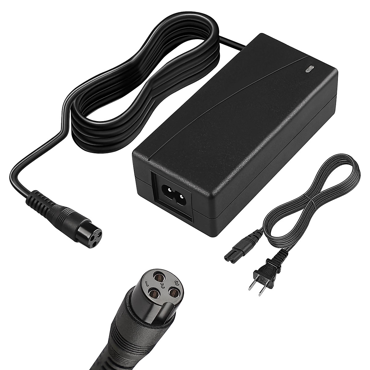 BXIZXD 24V 1.5A Charger for Razor Electric Scooter, Standard 3-Prong Inline for Razor E100 E300 E125 E150 E500 E175 PR200, MX350 E225S E325S, Pocket Mod, Sports Mod, Dirt Quad, Motorcycle Dirt Bike