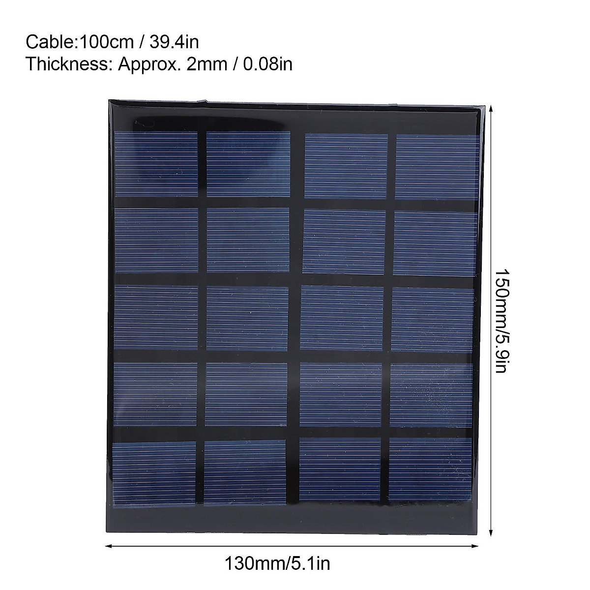 5V 500mA Solar Panel Cell Power Module with 2pcs,High Conversion Efficiency, Snow Proof and Wind Proof for Solar Lawn Lights, Solar Cell Phone Charger