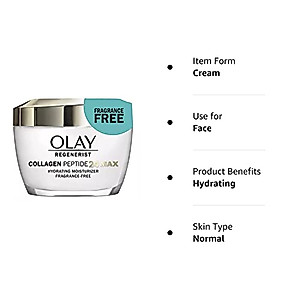 Olay Regenerist Collagen Peptide 24 MAX Face Moisturizer - Fragrance Free - 1.7oz