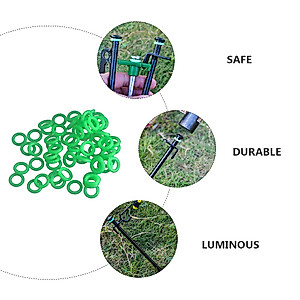 BESPORTBLE 50pcs Tent Stakes Ring Fluorescent Glow in The Dark Tent Ring Tent Nail Rings Tents Accessories