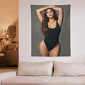 YWVWY Kim Kardashian Poster American Celebrity Poster Tapestry Decorative Painting Polyester Wall Art Living Room Tapestries Bedroom Prints 30"x40"