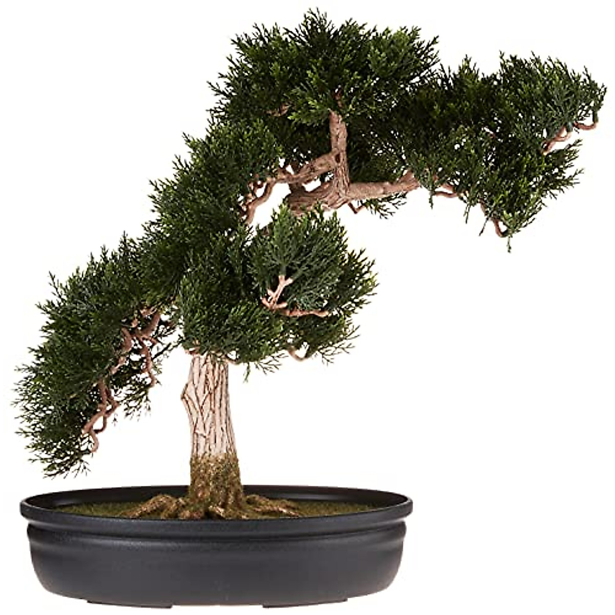 Nearly Natural 4106 16in. Cedar Bonsai Silk Plant,Green
