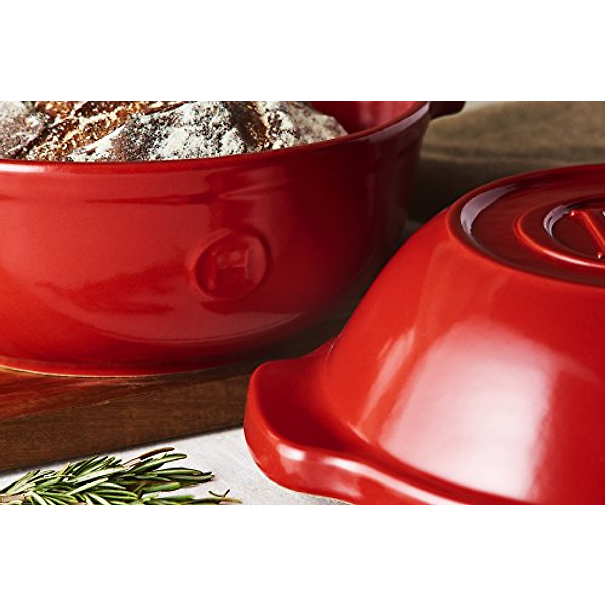 Emile Henry Ceramic Bread/Potato Cooker | Burgundy